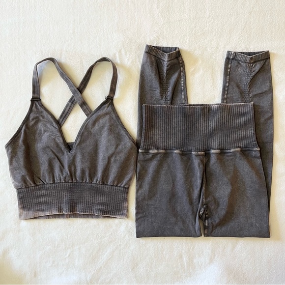 Pants & Jumpsuits | Flaw Free People Good Karma Crop Top And Leggings ...